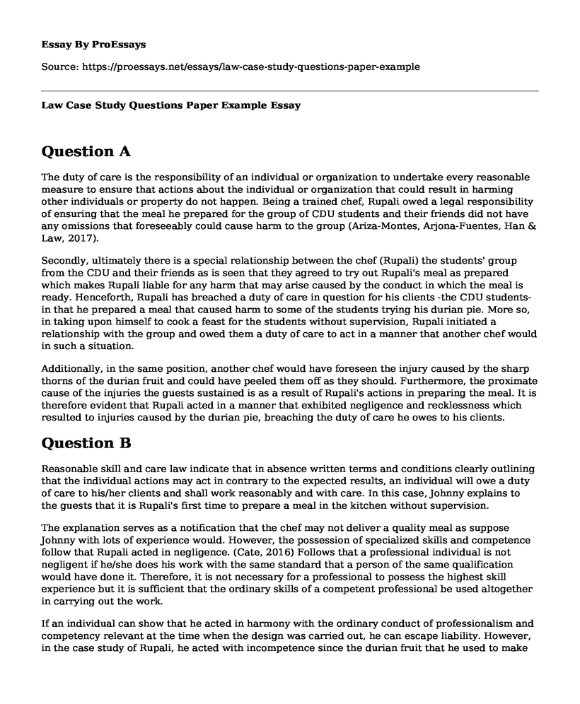 Law Case Study Questions Paper Example Free Essay Term Paper Law Case Study Questions Paper Example Free Essay Term Paper